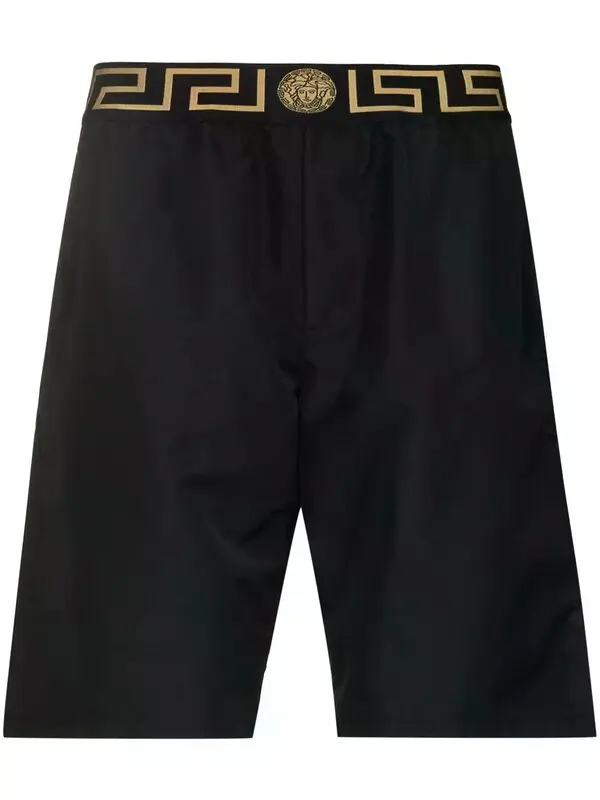Versace Greca Border Swim Shorts - Black