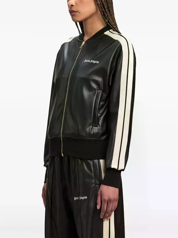 Palm Angels Logo-embroidered Bomber Jacket - Black