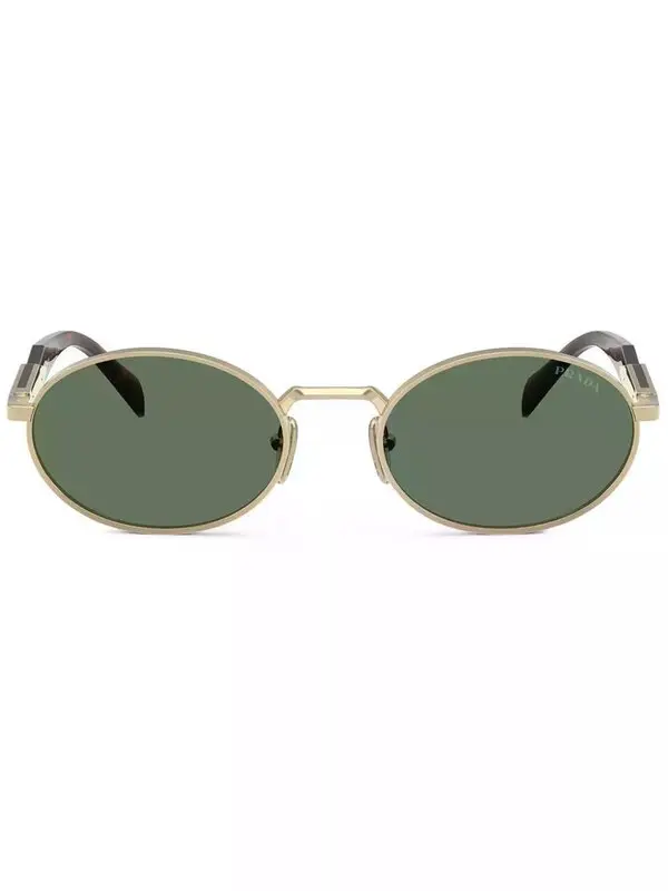 Prada Oval-frame Sunglasses - Gold