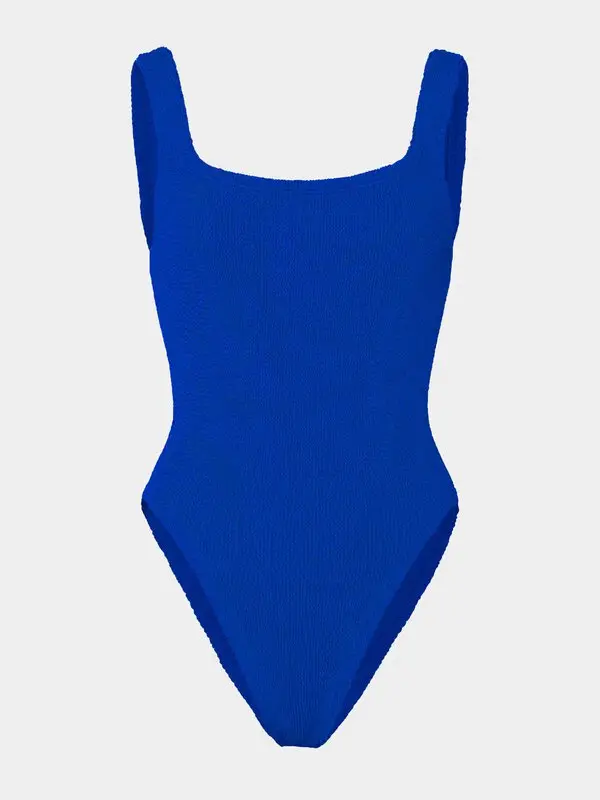 Hunza G Square Neck One Piece Swimsuit - Royal Blue