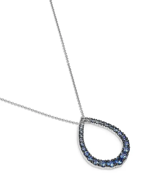Bloomingdale'S Sapphire Ombre Pendant Necklace - Blue/white