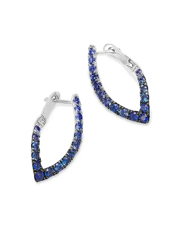 Bloomingdale'S Sapphire Ombre Spiral Earrings - Blue/white