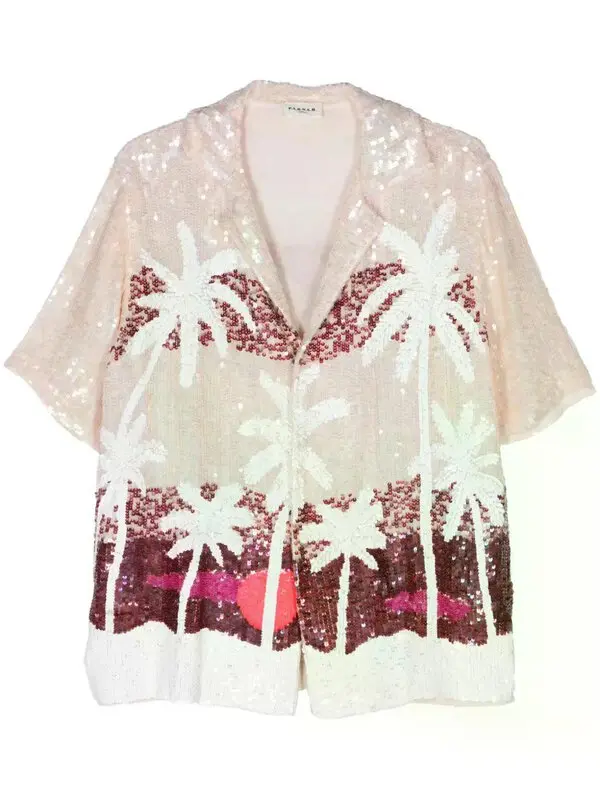 P.a.r.o.s.h Palms Sequined Shirt