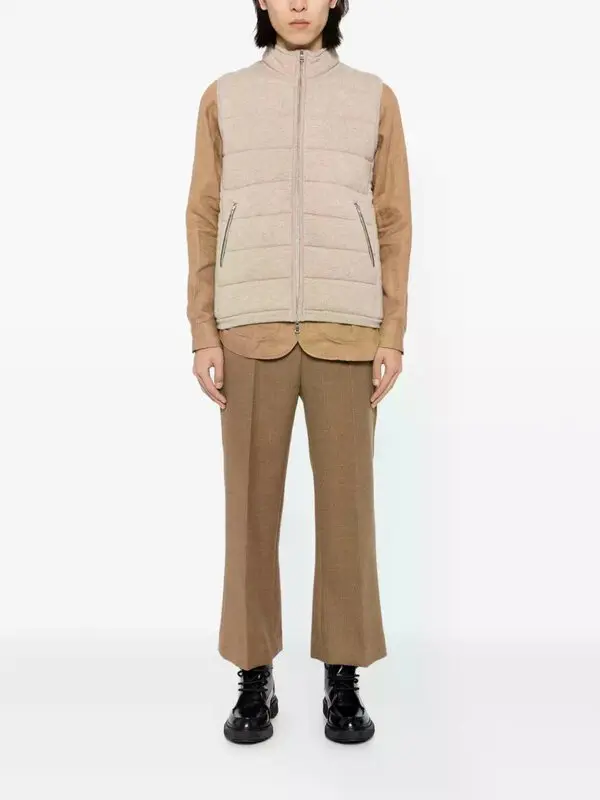 N.peal Quilted Gilet - Neutrals