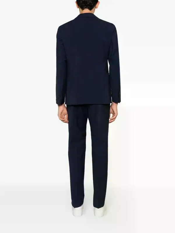 Tagliatore Logo-appliqué Virgin Wool Single-breasted Suit - Blue