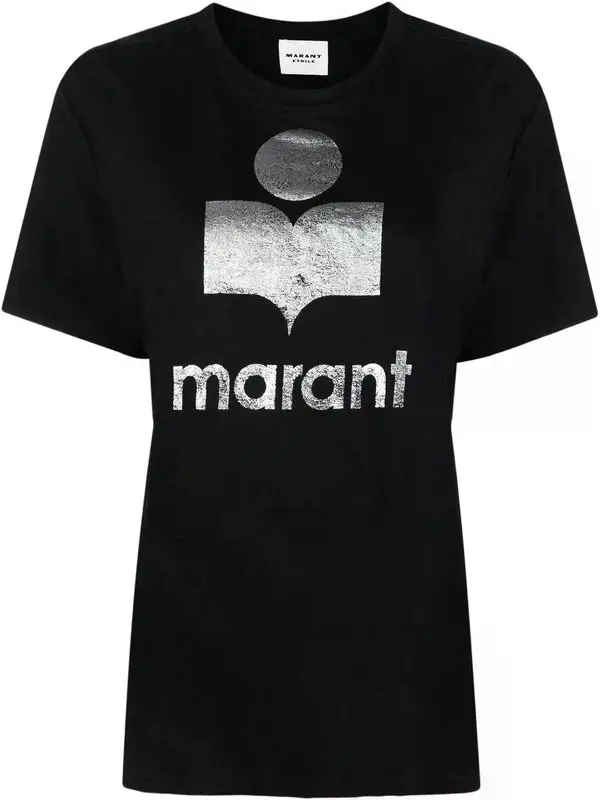 MARANT ETOILE Zewel Logo-print T-shirt - Black