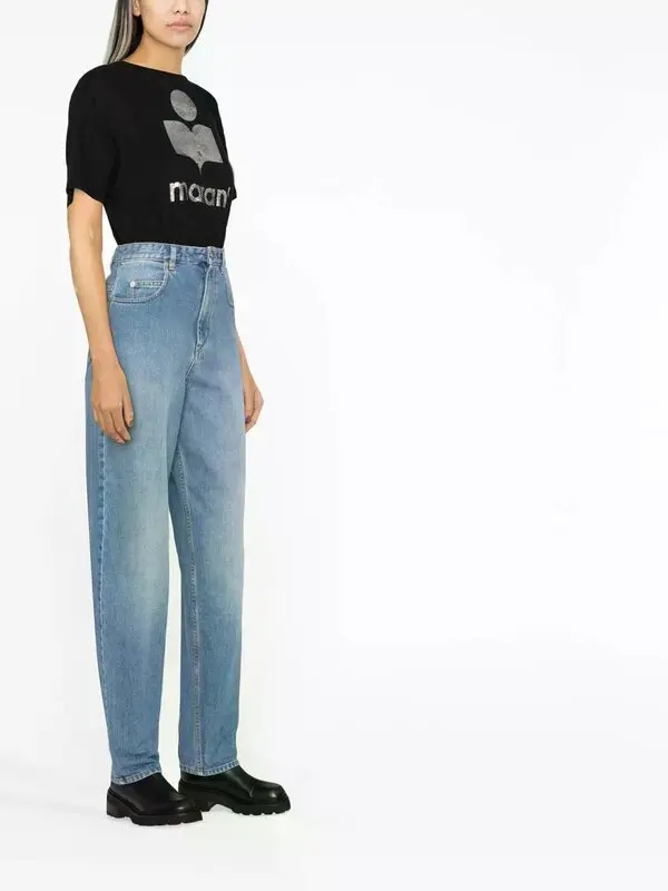 MARANT ETOILE Zewel Logo-print T-shirt - Black