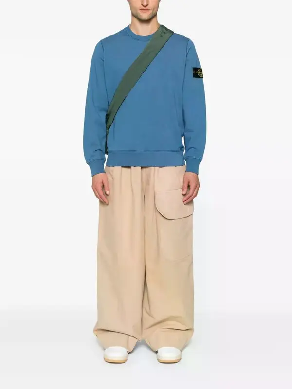 Stone Island Cotton Sweatshirt With Compass Badge