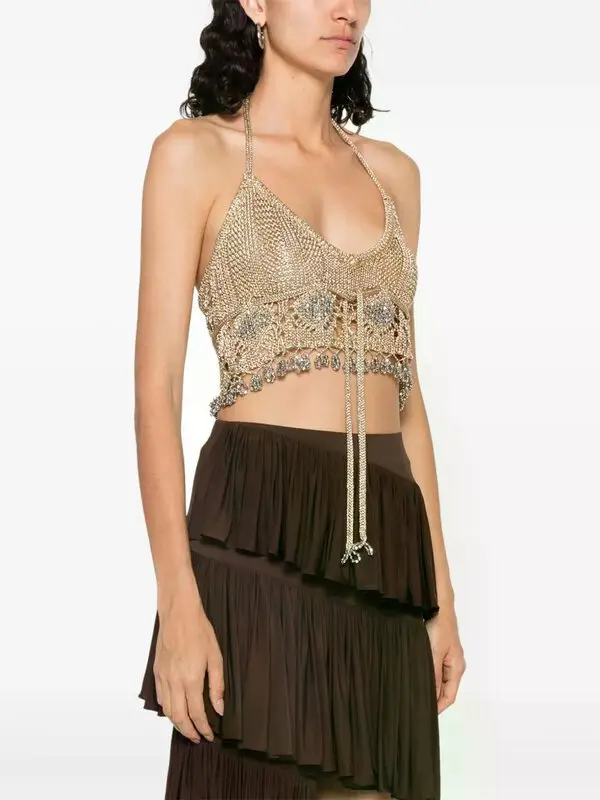Rabanne Open-knit Halterneck Top