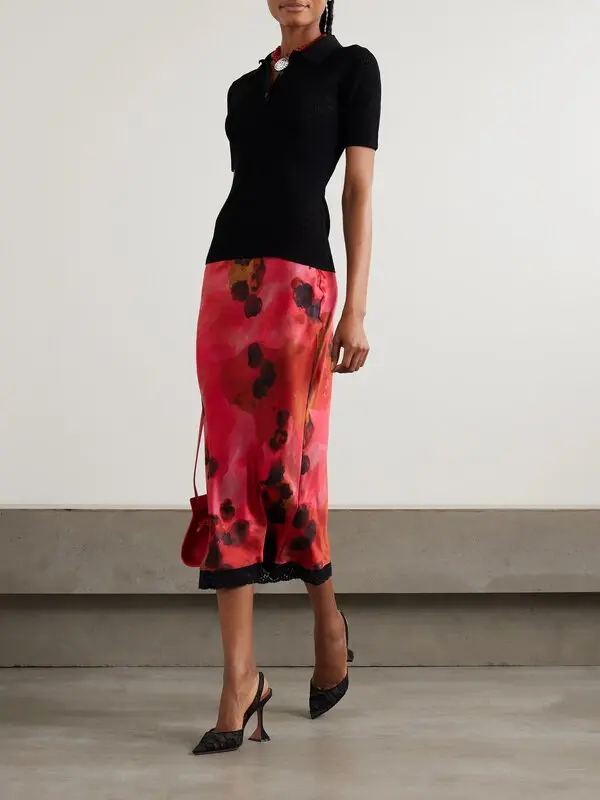 Victoria Beckham Pointelle-knit Polo Shirt