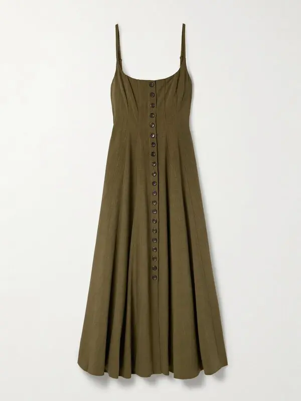 LA LIGNE Alba Woven Midi Dress