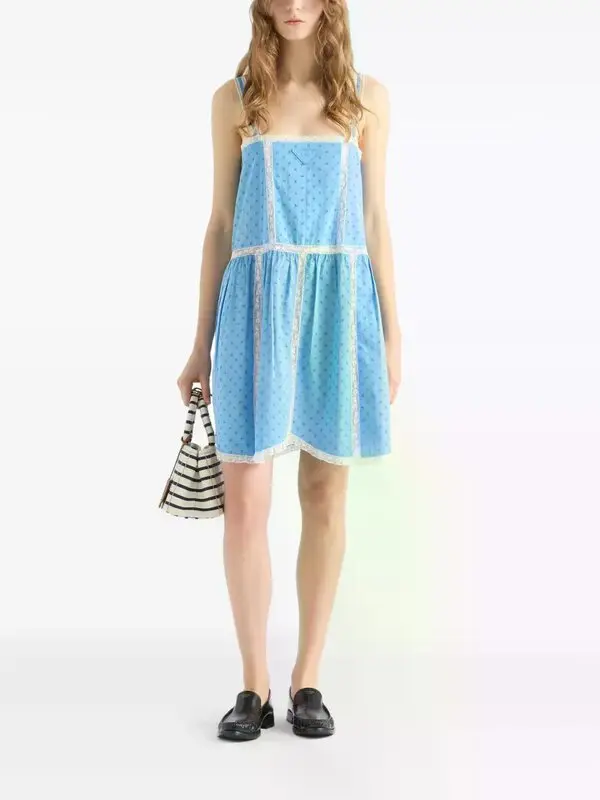 Prada Logo-embroidered Mini Dress