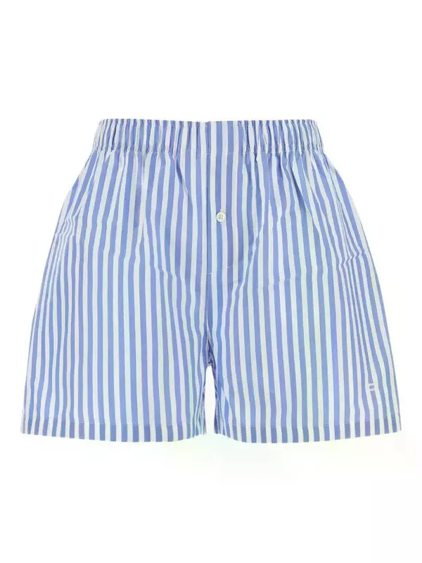 Philosophy Di Lorenzo Serafini Striped Elasticated Shorts - Blue