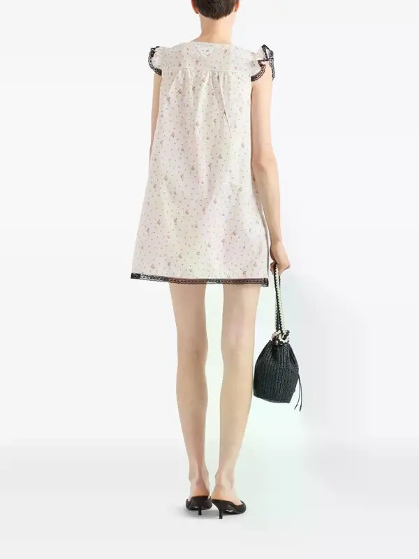 Prada Floral-print Mini Dress