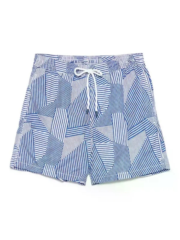 FIORIO MILANO Striped Swim Shorts - Blue