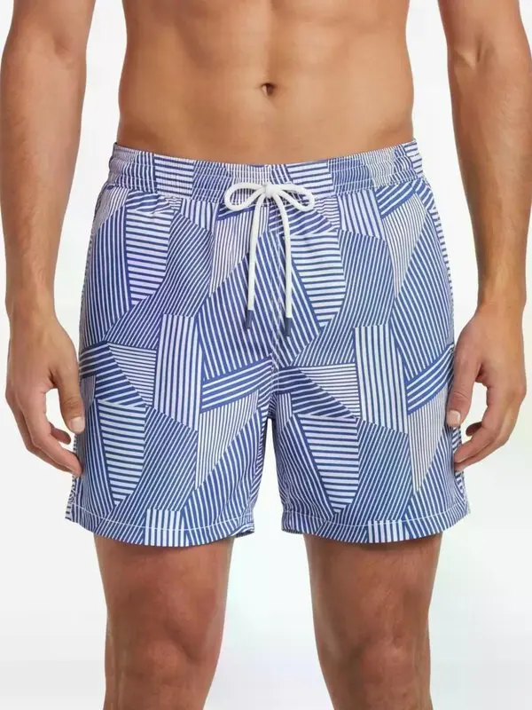 FIORIO MILANO Striped Swim Shorts - Blue