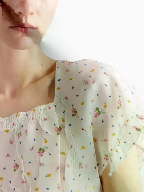 Prada Floral-print Crop Top