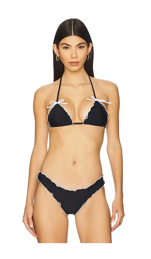 MORE TO COME Merina Bikini Top - Black