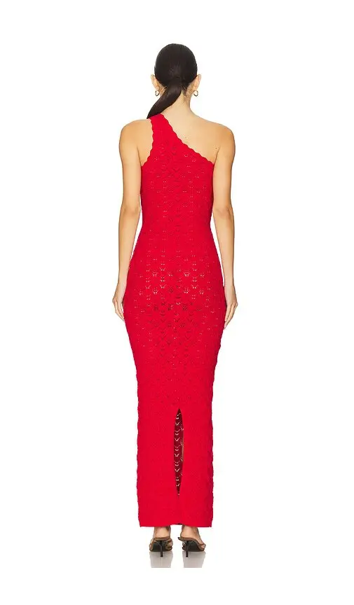 Ronny Kobo Zelda Knit Dress In Red
