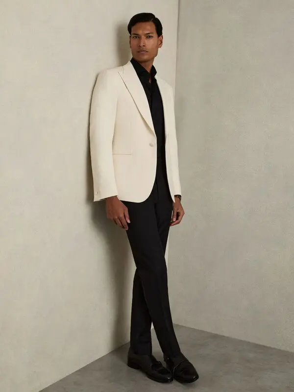 REISS Storm Slim Fit Cotton Double-cuff Shirt - Black