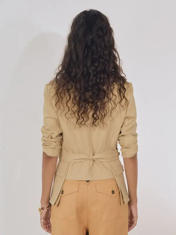 REISS Alex Atelier Belted Utility Jacket - Neutral