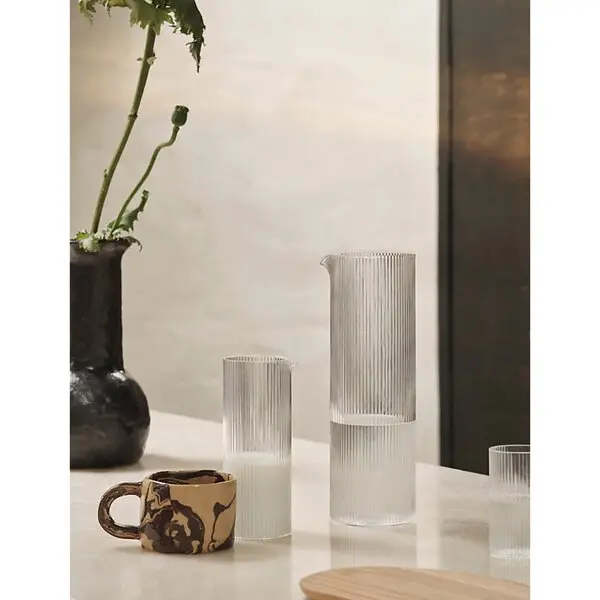 FERM LIVING Ripple Glass Milk Jug