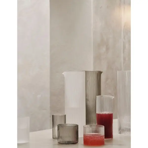 FERM LIVING Ripple Glass Milk Jug