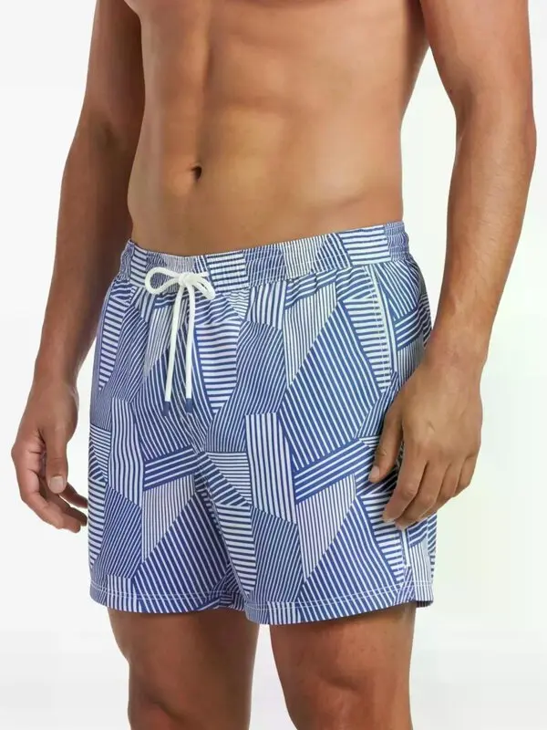FIORIO MILANO Striped Swim Shorts - Blue