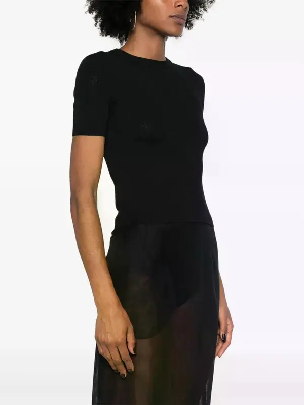 Balenciaga Bb Pointelle-knit T-shirt