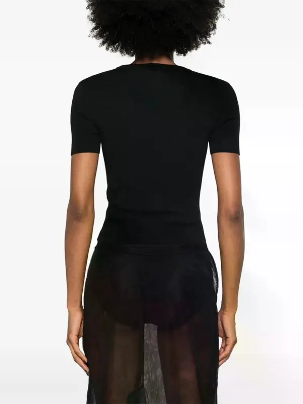 Balenciaga Bb Pointelle-knit T-shirt
