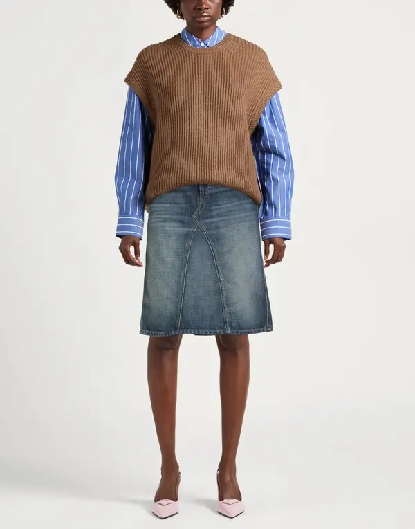 MARANT ETOILE Denim Flared Skirt