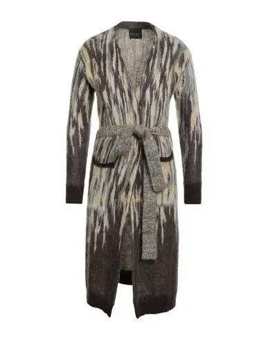 ROBERTO COLLINA Cardigan In Superkid Mohair Blend - Dark Brown