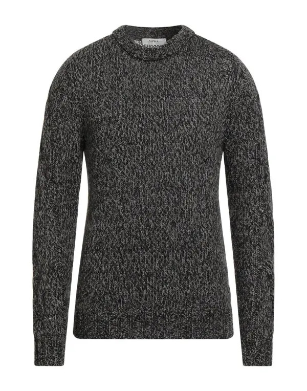 Alpha Studio Sweater In Wool Blend - Grey