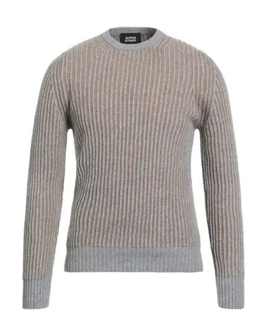 Alpha Studio Sweater In Wool, Viscose, Polyamide, And Cashmere - Grey