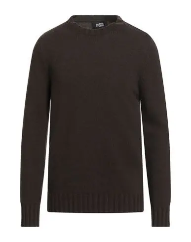 Alpha Studio Sweater In Wool, Viscose, Polyamide, And Cashmere - Brown