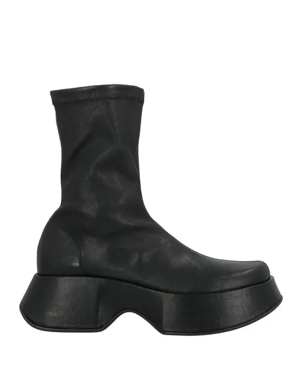 VIC MATIE Leather Ankle Boots - Black
