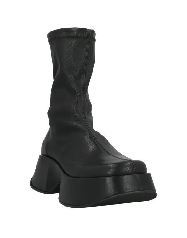VIC MATIE Leather Ankle Boots - Black