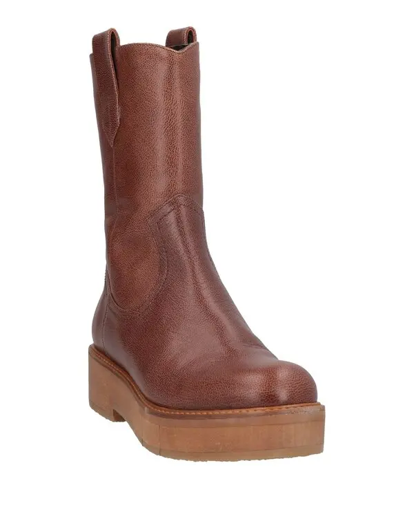 PALOMA BARCELO Leather Ankle Boots With Platform