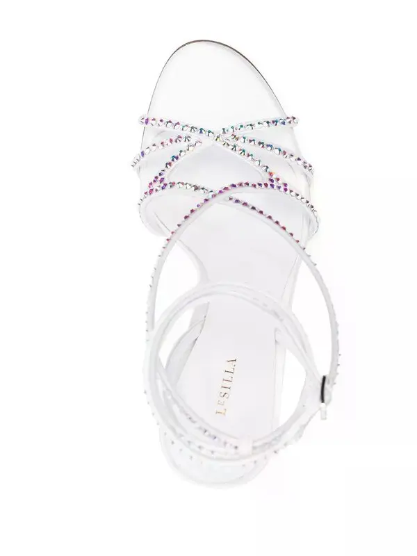 LE SILLA Belen 105mm Crystal-embellished Sandals