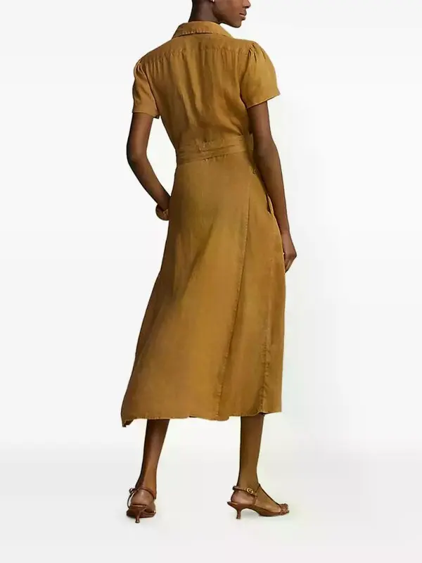 Polo Ralph Lauren Button-front Belted Midi Dress