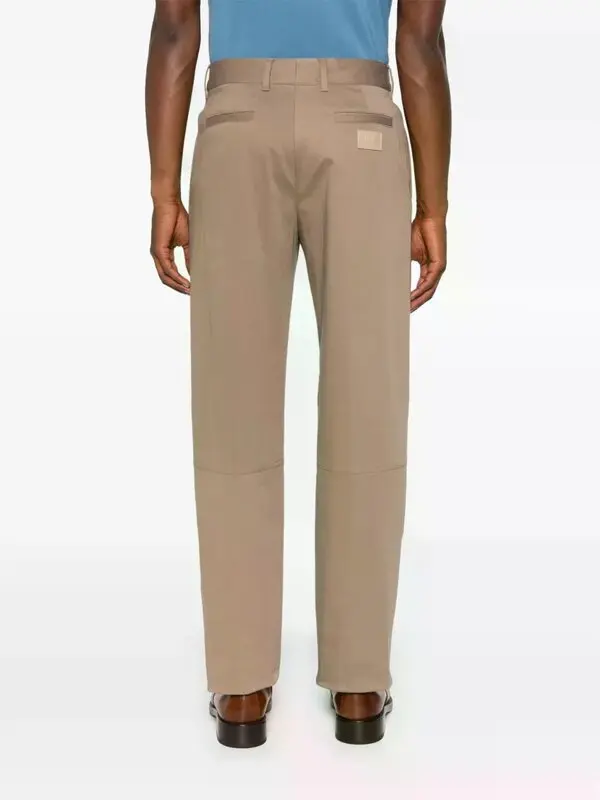 Fendi Ff Logo-plaque Stretch-cotton Pants