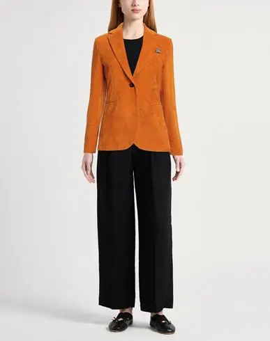 CIRCOLO 1901 Single-breasted Corduroy Blazer - Orange