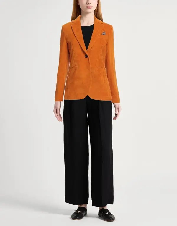 CIRCOLO 1901 Single-breasted Corduroy Blazer - Orange