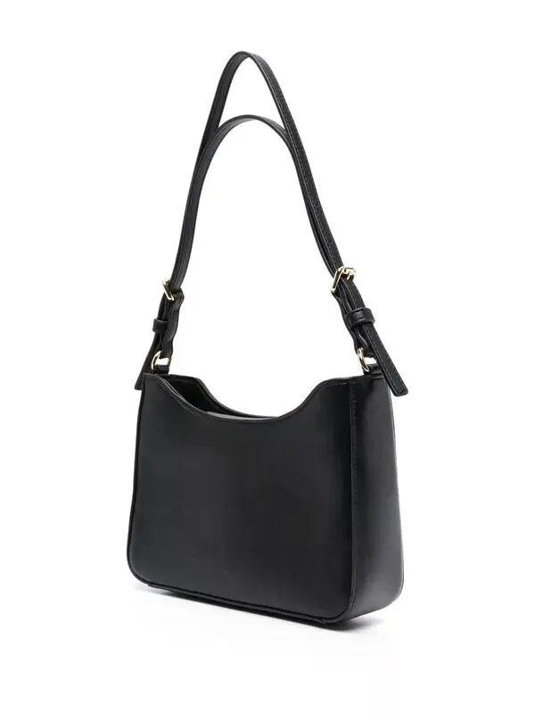 Versace Graphic Logo Print Shoulder Bag - Black