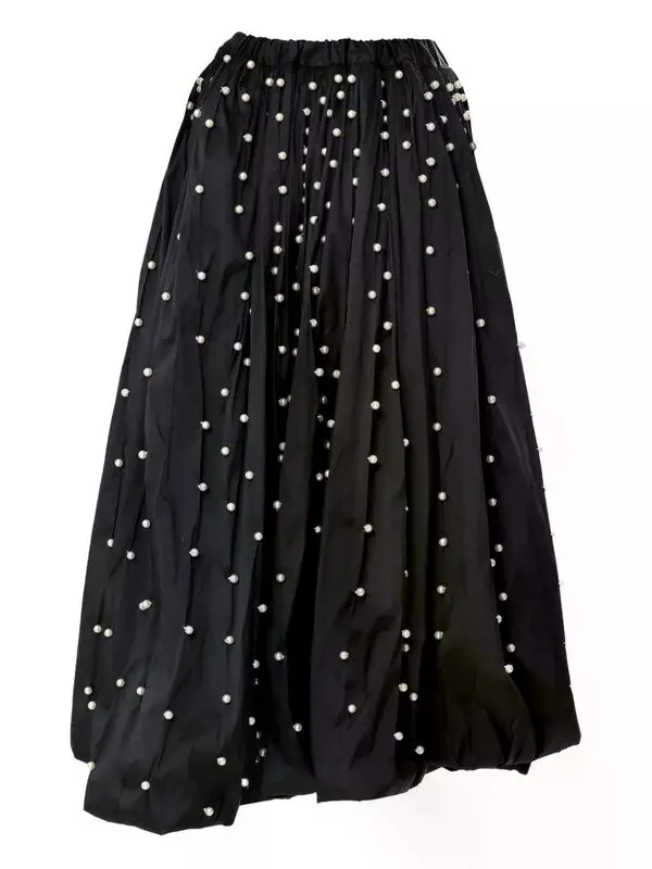 OLYMPIAH Pearl-embellished Maxi Skirt