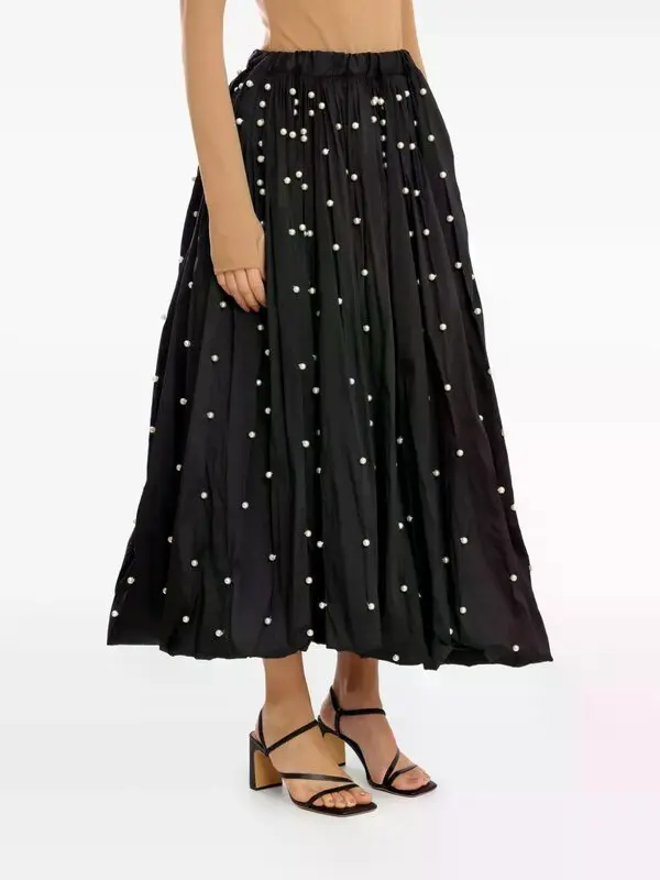 OLYMPIAH Pearl-embellished Maxi Skirt
