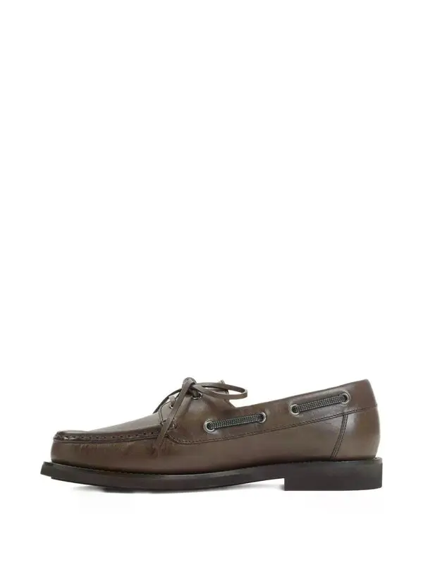 Brunello Cucinelli Leather Loafers - Brown
