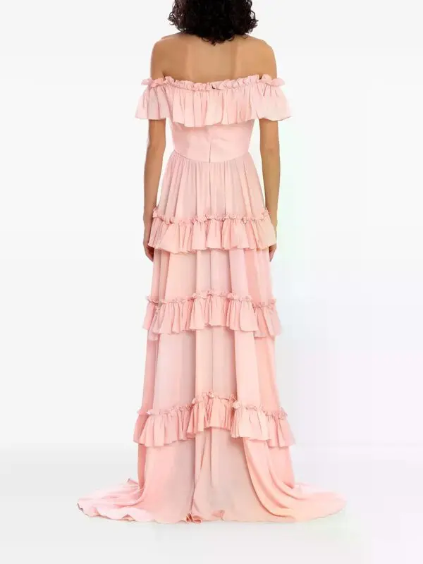 OLYMPIAH Ruffled Off-the-shoulder Gown