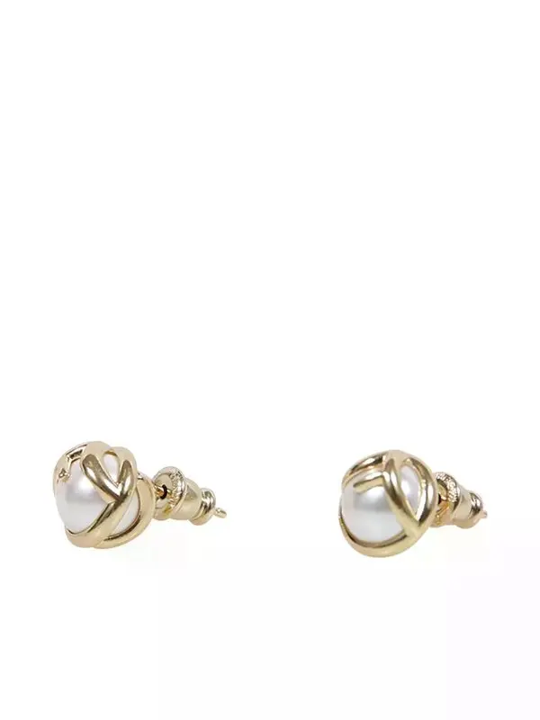 Fendi Logo-lettering Stud Earrings