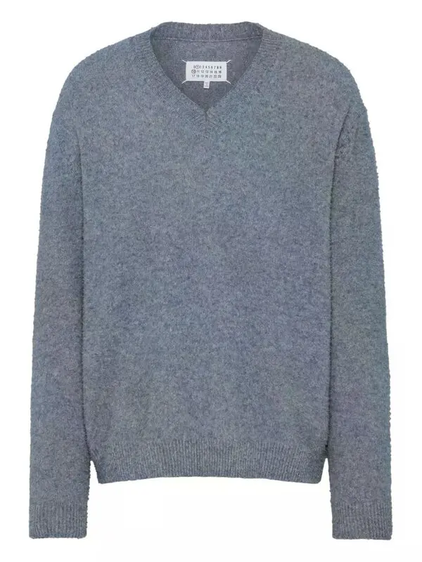 MAISON MARGIELA V-neck Pullover - Blue
